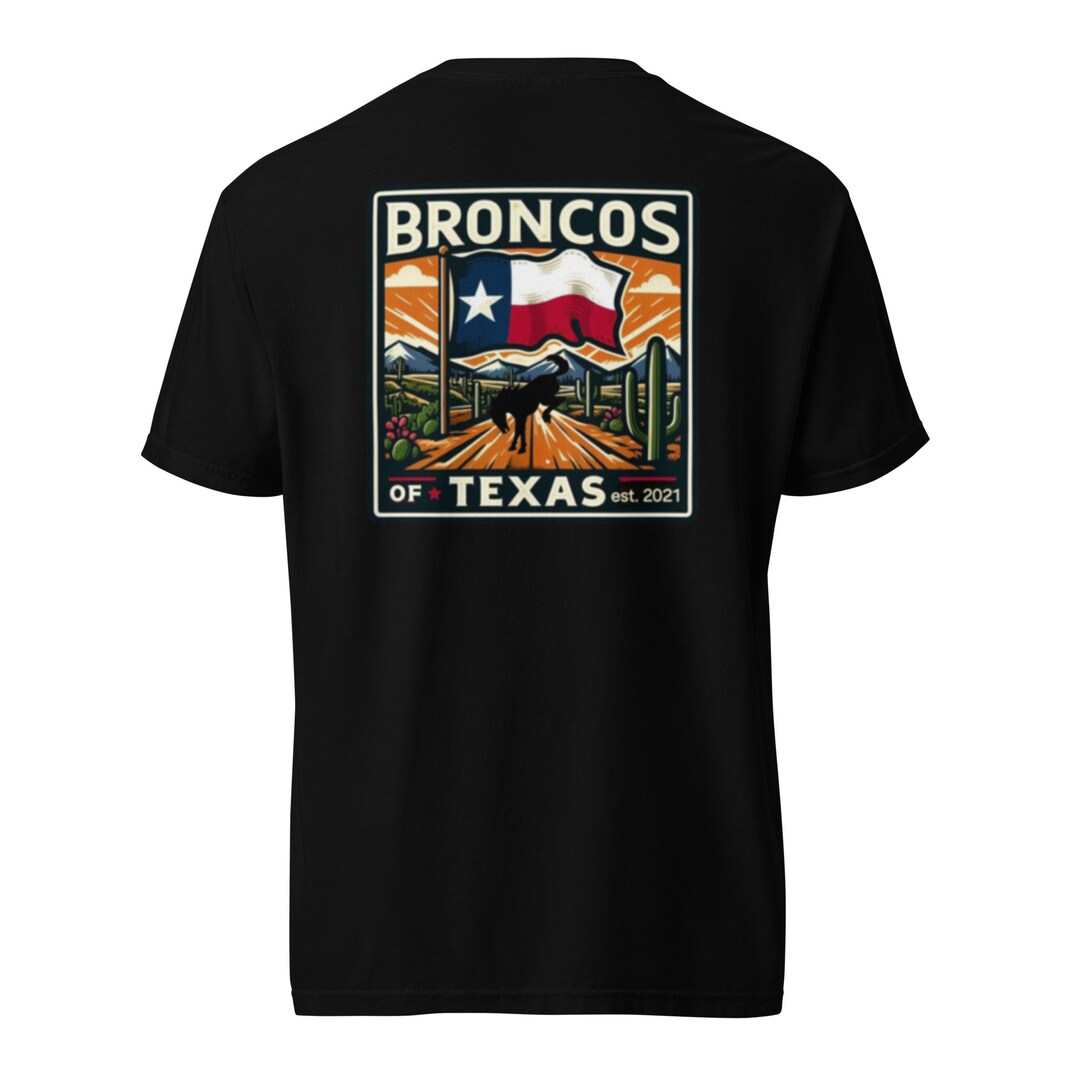 Broncos of Texas T-shirt back Logo Only - Etsy