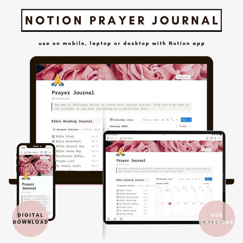 Catholic Notion Template - Etsy