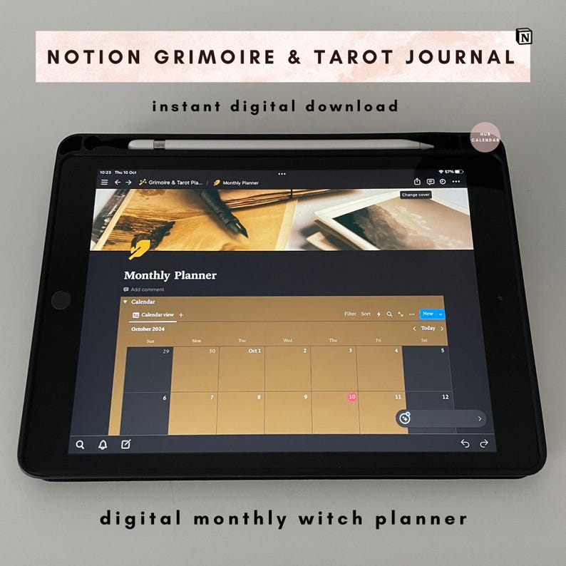 Notion Tarot Journal Template, Digital Tarot Planner, 2025 Witchy Notion Dashboard, Spiritual ...
