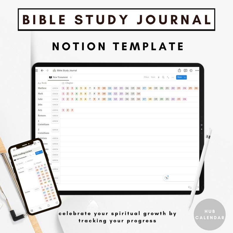 Notion Bible Study, Prayer Journal Notion, Bible Journaling, Christian Notion Template, Digital ...