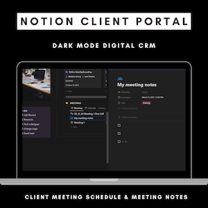 CRM Notion, Notion Portal Template, Client Management Dashboard, Notion Sales Planner, Client ...