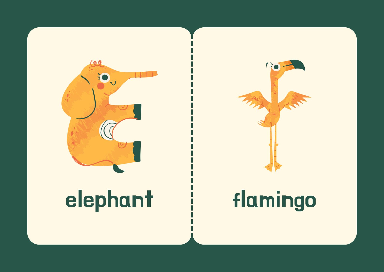 Wildlife Adventure: Animal Alphabet Flash Cards for Kids - Etsy