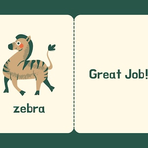 Wildlife Adventure: Animal Alphabet Flash Cards for Kids - Etsy