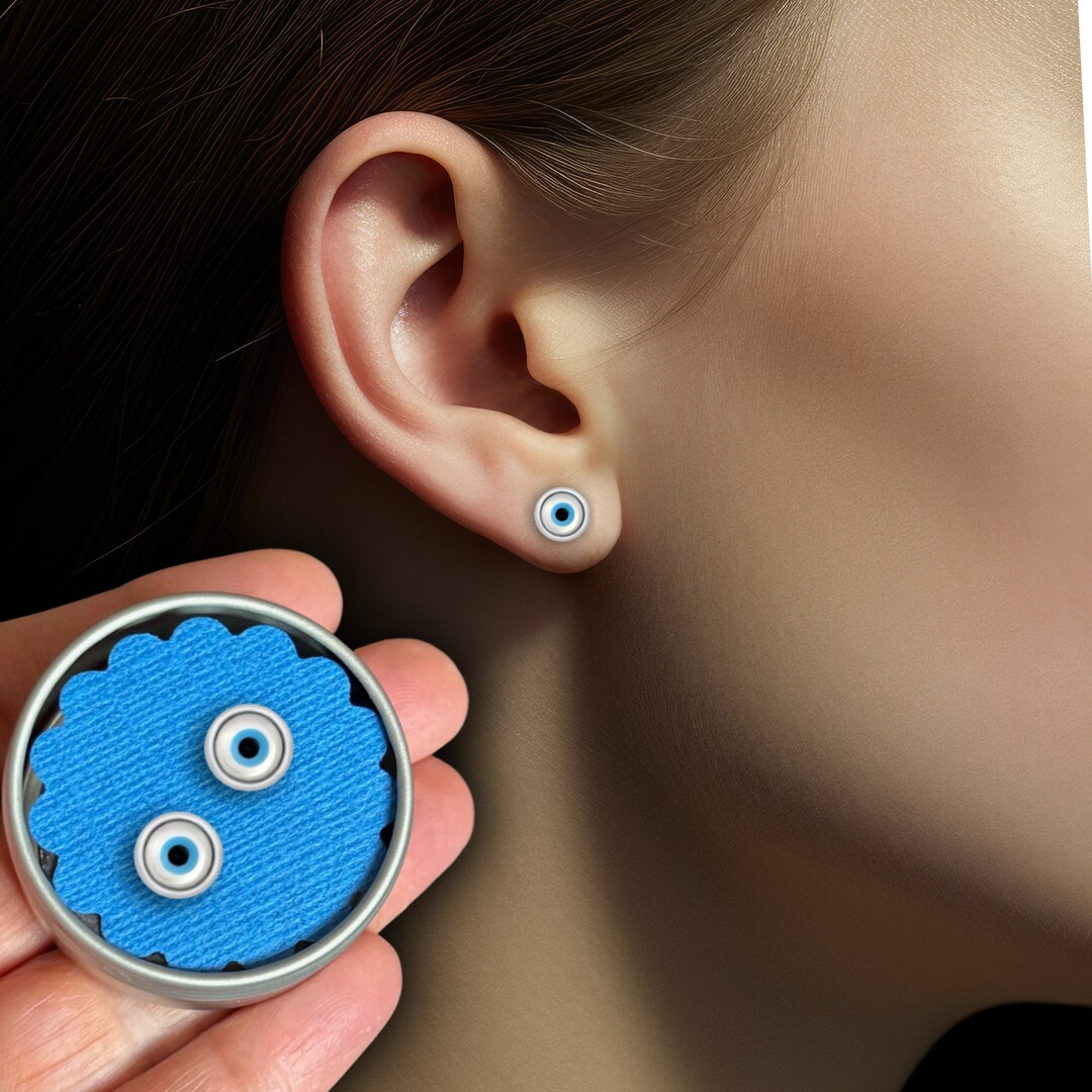 Evil Eye Earrings // Mother of Pearl Eye Sterling Silver Earrings ...