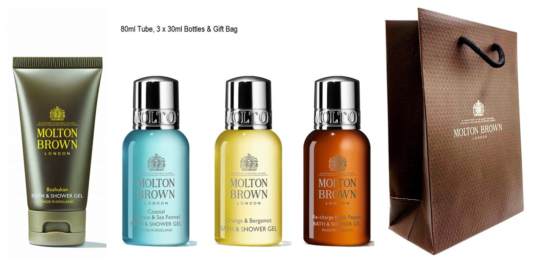 Molton Brown Men's Bath & Shower Gel Gift Set Bushukan - Etsy