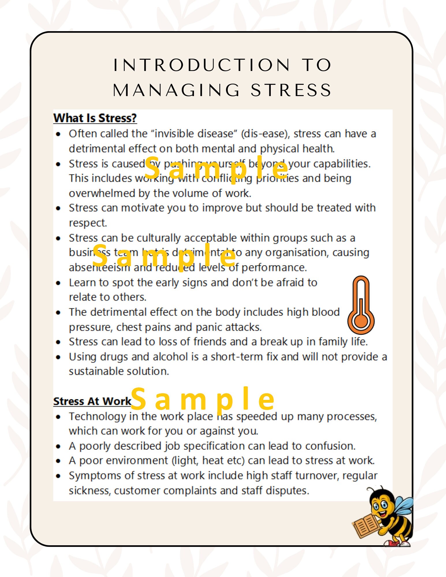 A Mini-guide to Managing Stress - 21 Page Pdf Download Containing 9 ...