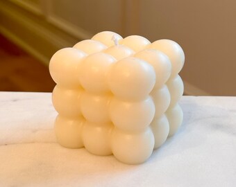 Soy Wax Bubble Cube Candle Gift Set unscented Candle Handmade Gift for Mom - Etsy