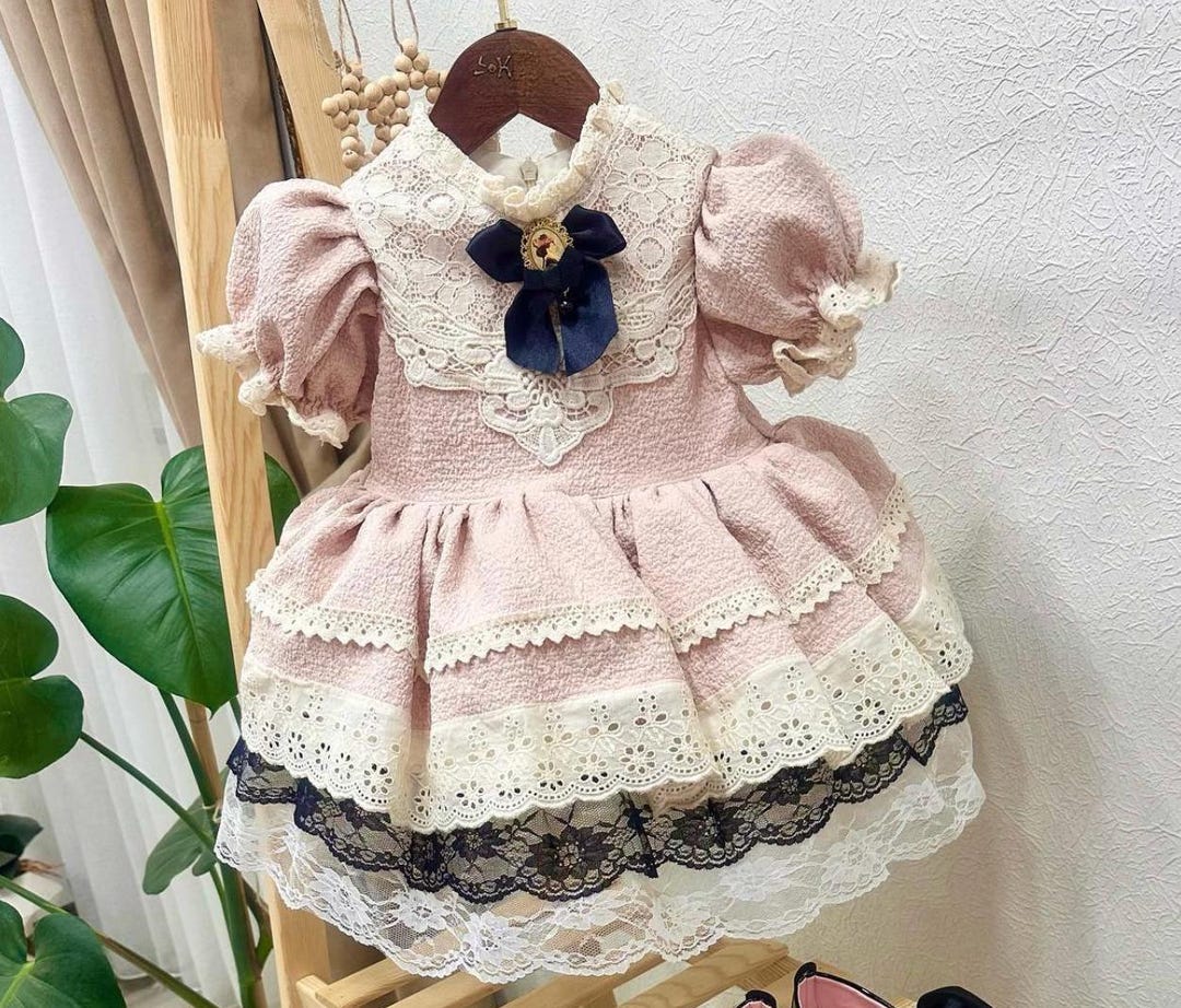 Baby Birthday Outfit, Toddler Pagent Dress, Ivory Dress, Lace Dress ...