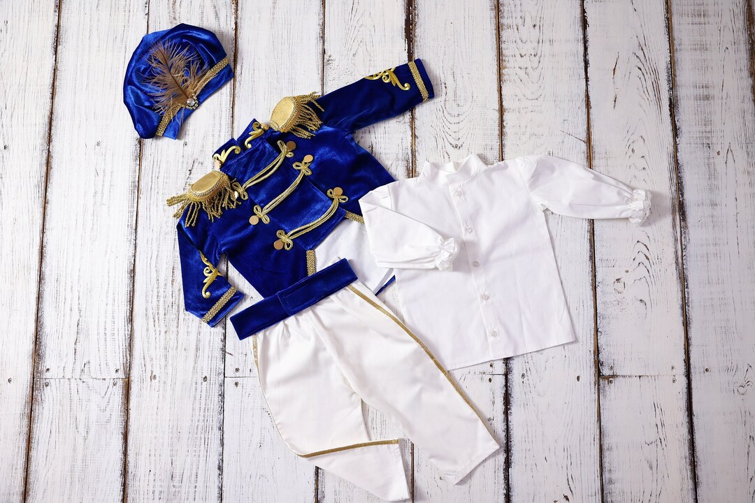Navy Blue Prince Costume, First Birthday Outfit Boy, Costume Party ...