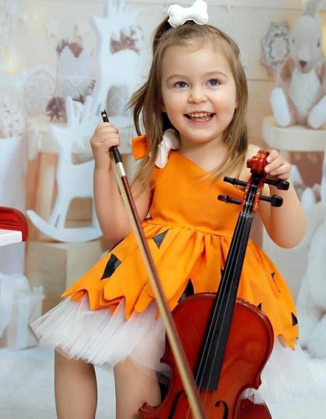 Pebbles Flintstone Costume, Pebbles Flintstone Outfit, Pebbles Birthday ...