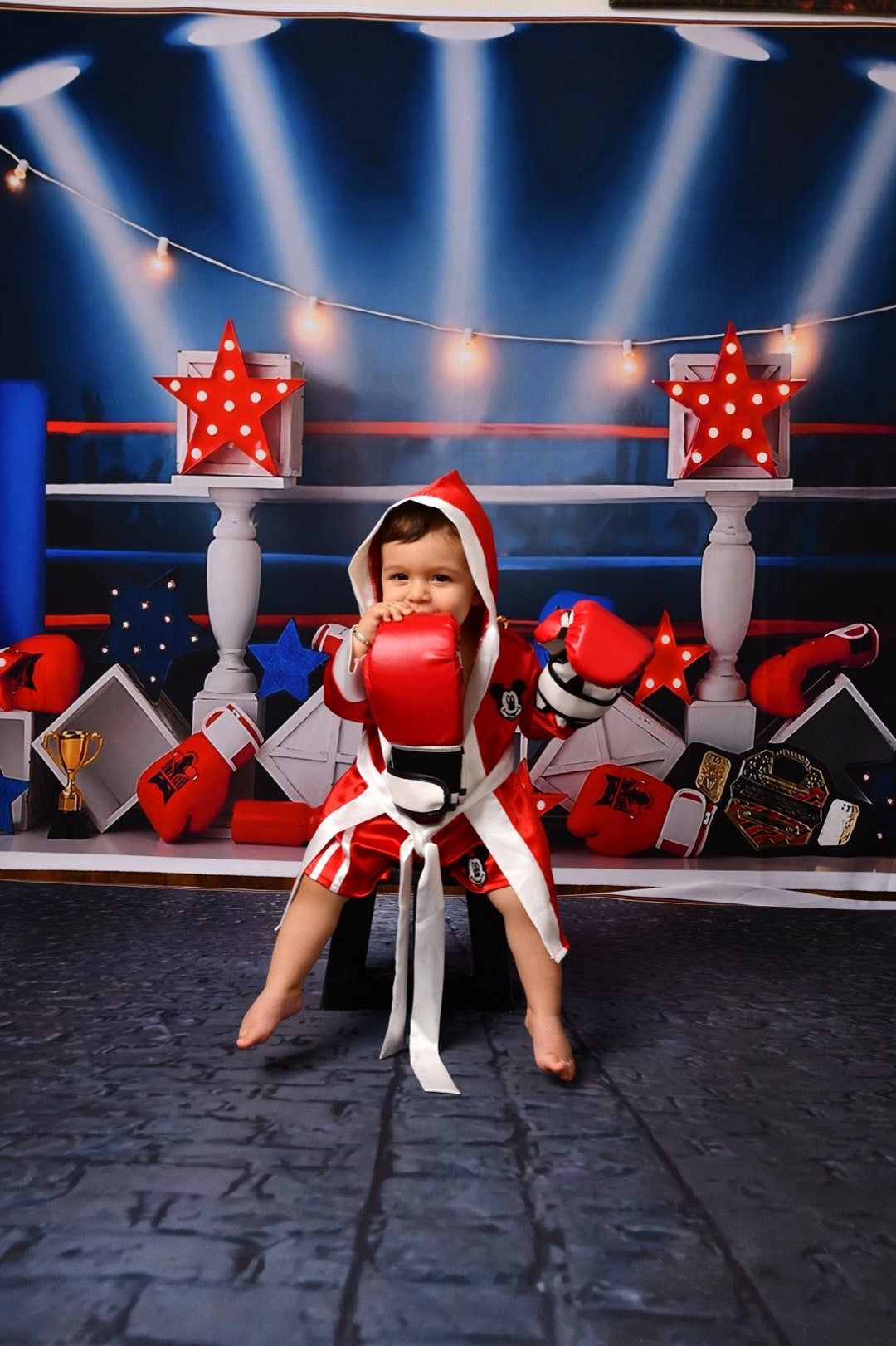 Personalized Mickey Boxing Costume,personalized Baby Boxing Robe ...