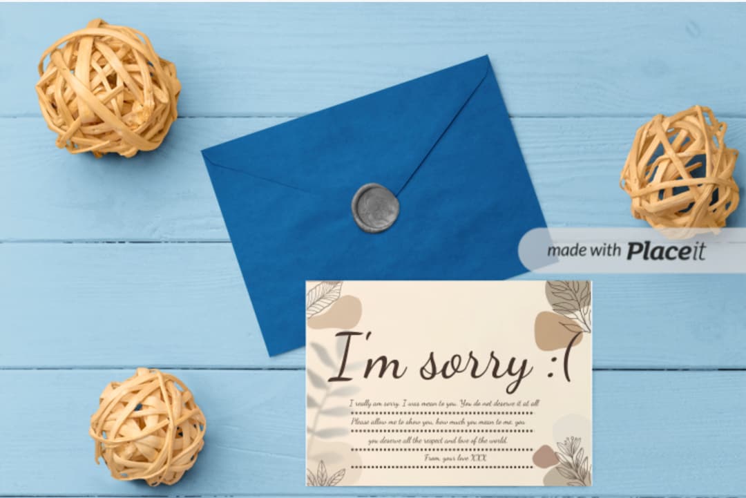 Get Your Convincing Sorry Card, Write Your Custom Message to Your Loved ...