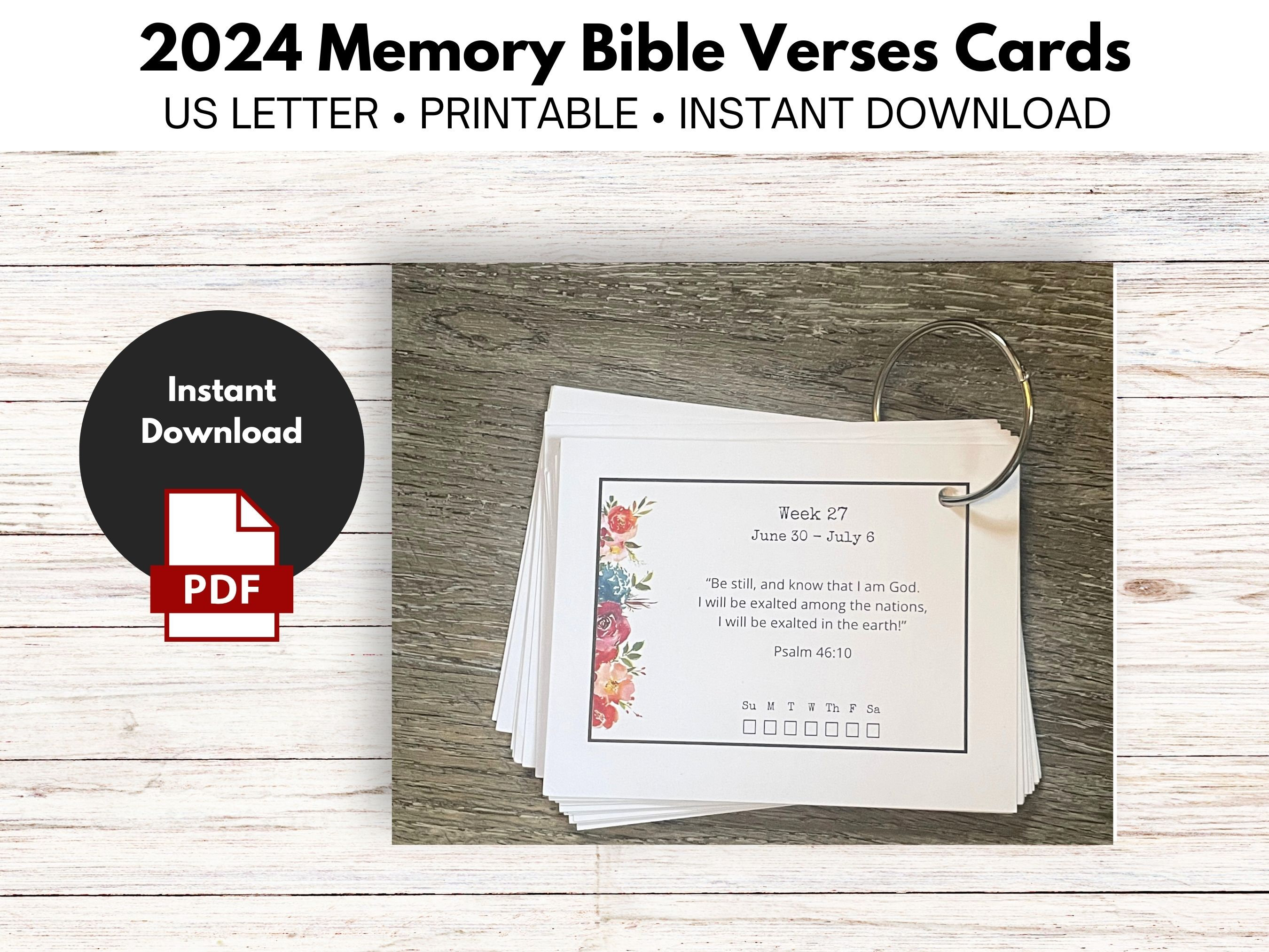 2024 Memory Bible Verse Cards - Etsy