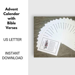 Advent Calendar With Bible Verses for Adults - Christmas Countdown ...