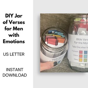 Men's DIY Jar of Verses for Every Emotion - Instant Download ...