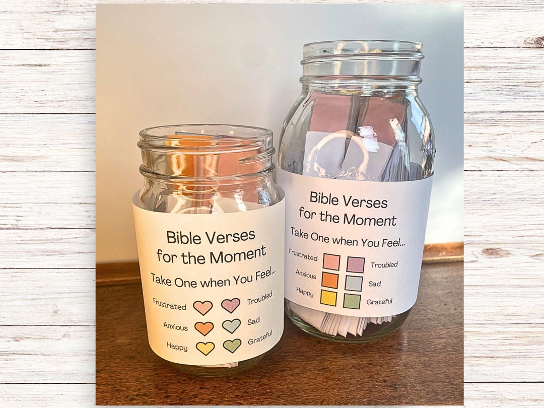 DIY Jar of Bible Verses for Emotions - Pastel - Instant Download ...
