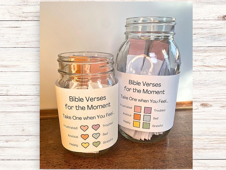 DIY Jar of Bible Verses for Emotions - Pastel - Instant Download ...