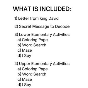 King David Activities, Bible Character Worksheet, Coloring Page, Maze ...