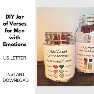 Men's DIY Jar of Verses for Every Emotion - Instant Download ...