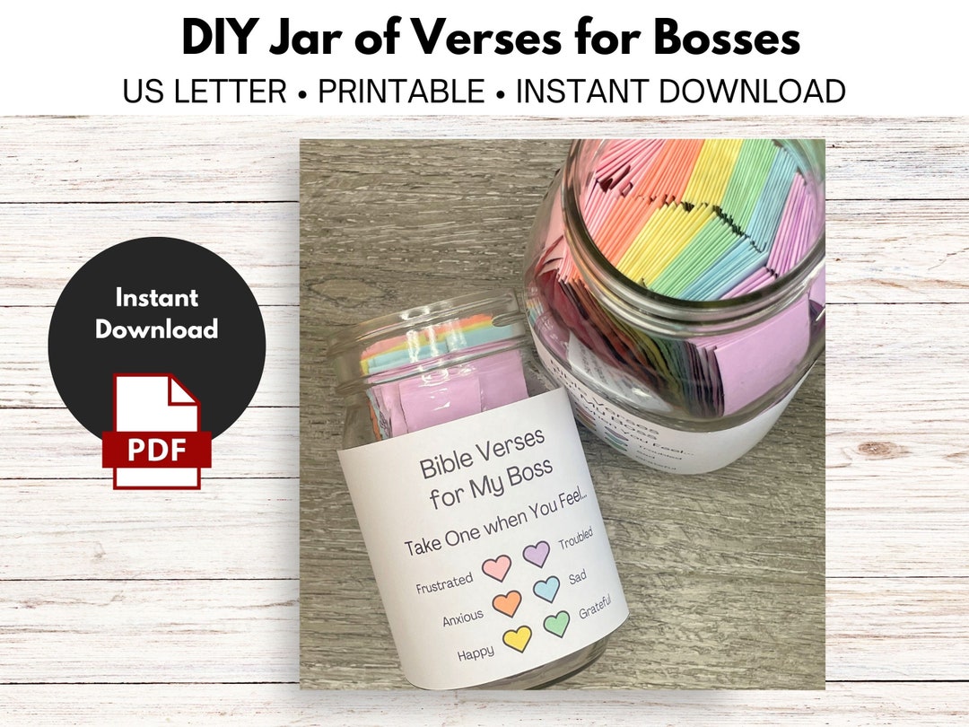 Boss's DIY Jar of Bible Verses - Boss - Bosses' Day - Emotions ...
