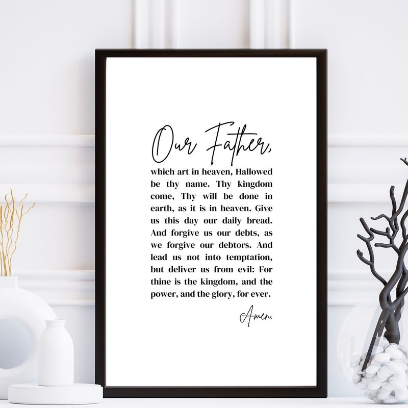 The Lords Prayer Kjv - Etsy