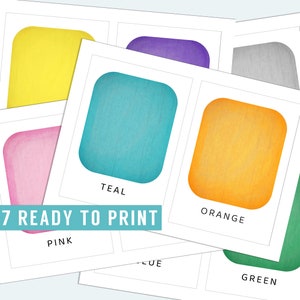 13 Color Flash Cards, Printable Flashcards, Educational Activities, for ...