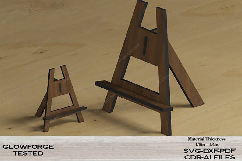 Laser Cut EASEL Stand Svg Ai Dxf Pdf Cdr / Easy to Use - Etsy Australia
