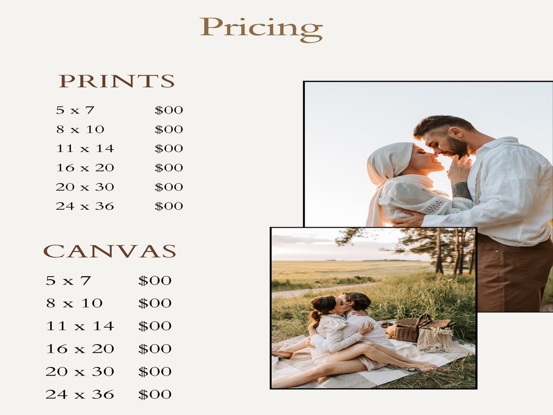 Photographer Wedding Pricing Guide - Plan Your Dream Wedding Shoot - Etsy