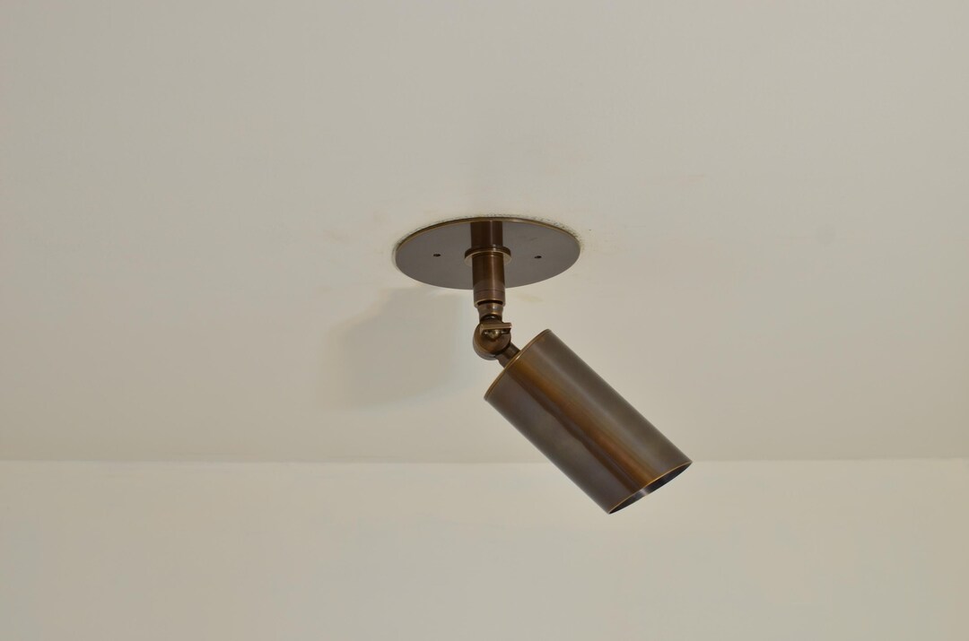 Brass Patina Edge Cut Cylinder Ceiling Light , Focus Light , Ceiling ...