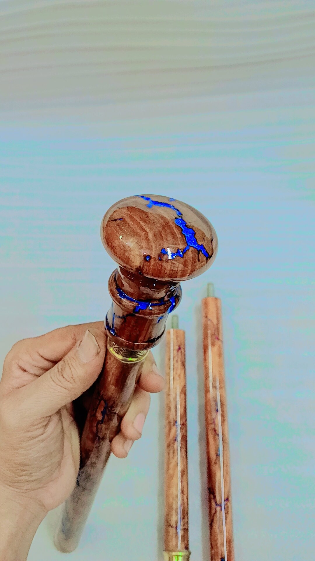Timeless Wanderer: Handcrafted Wooden Resin Walking Stick Cane - Etsy