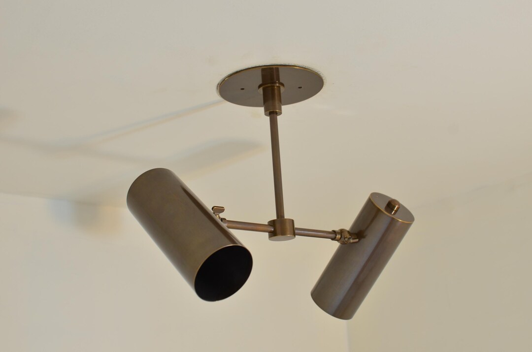 Brass Patina Ceiling Twin Cylinder , Focus Light , Ceiling Fixture ...