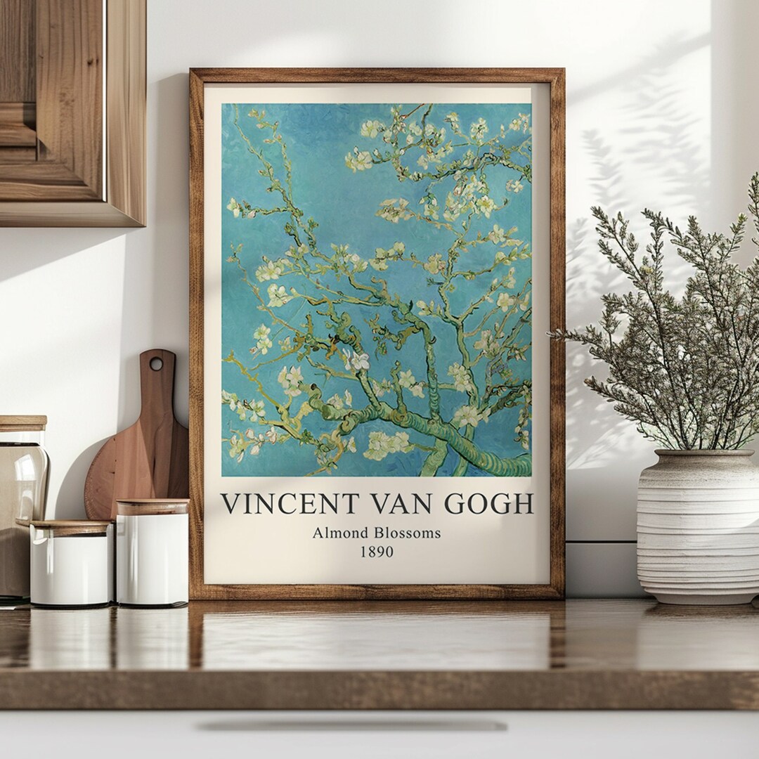 Van Gogh Almond Blossoms Art Print, Vintage Van Gogh Wall Art, Van Gogh ...