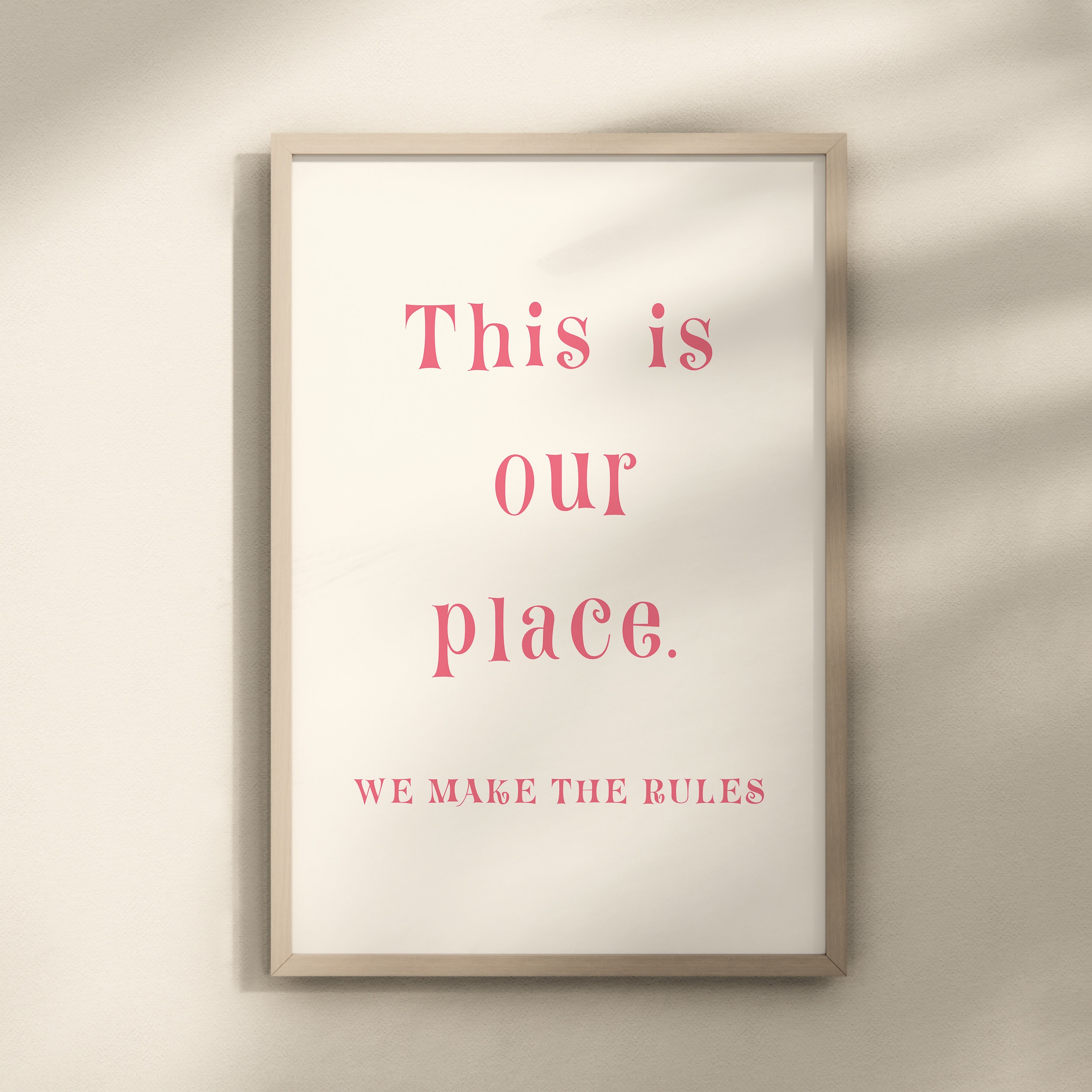 This is Our Place We Make the Rules Sign Print, Taylor Swift Lover ...