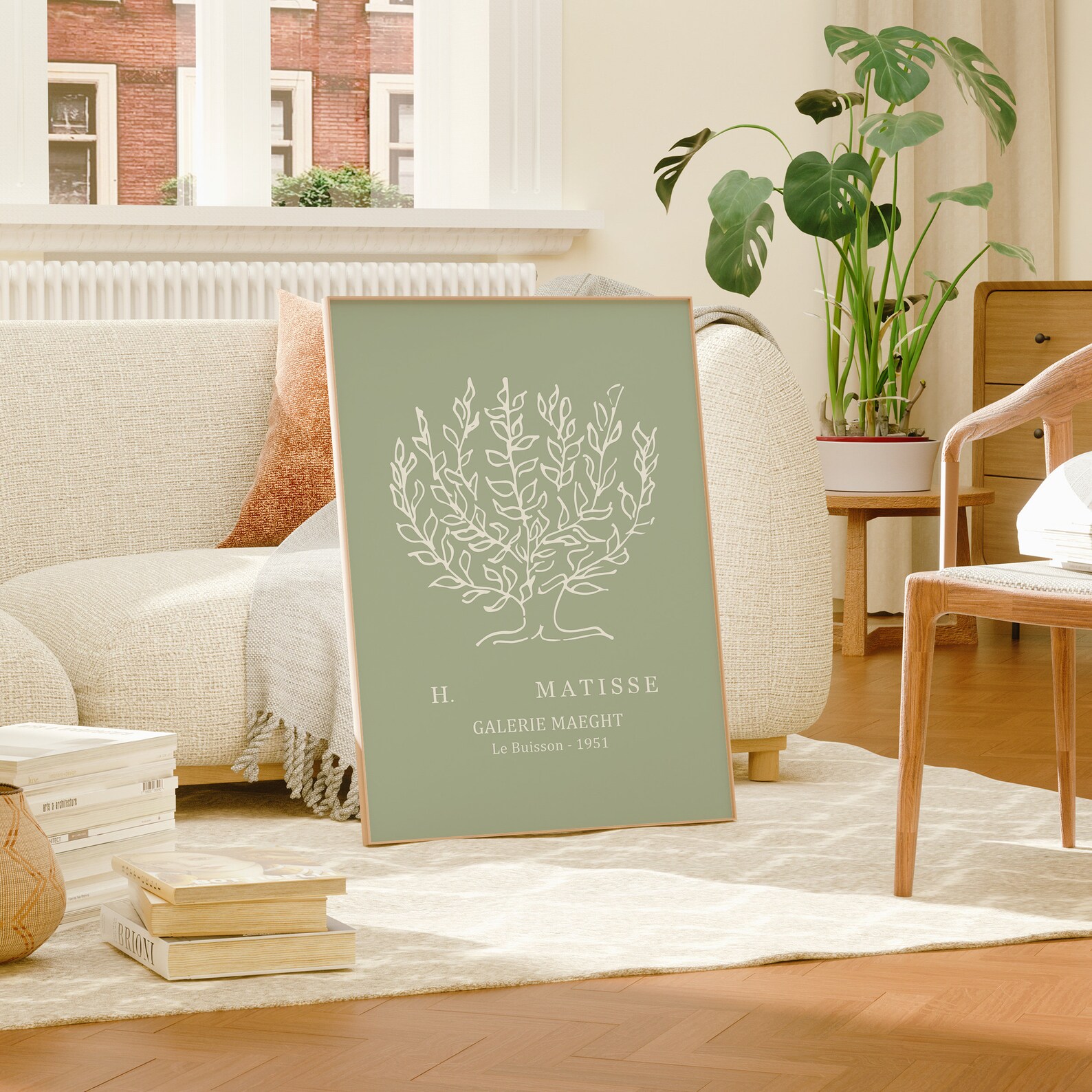 Sage Green Matisse Tree Wall Art Print, Matisse Neutral Abstract Wall ...