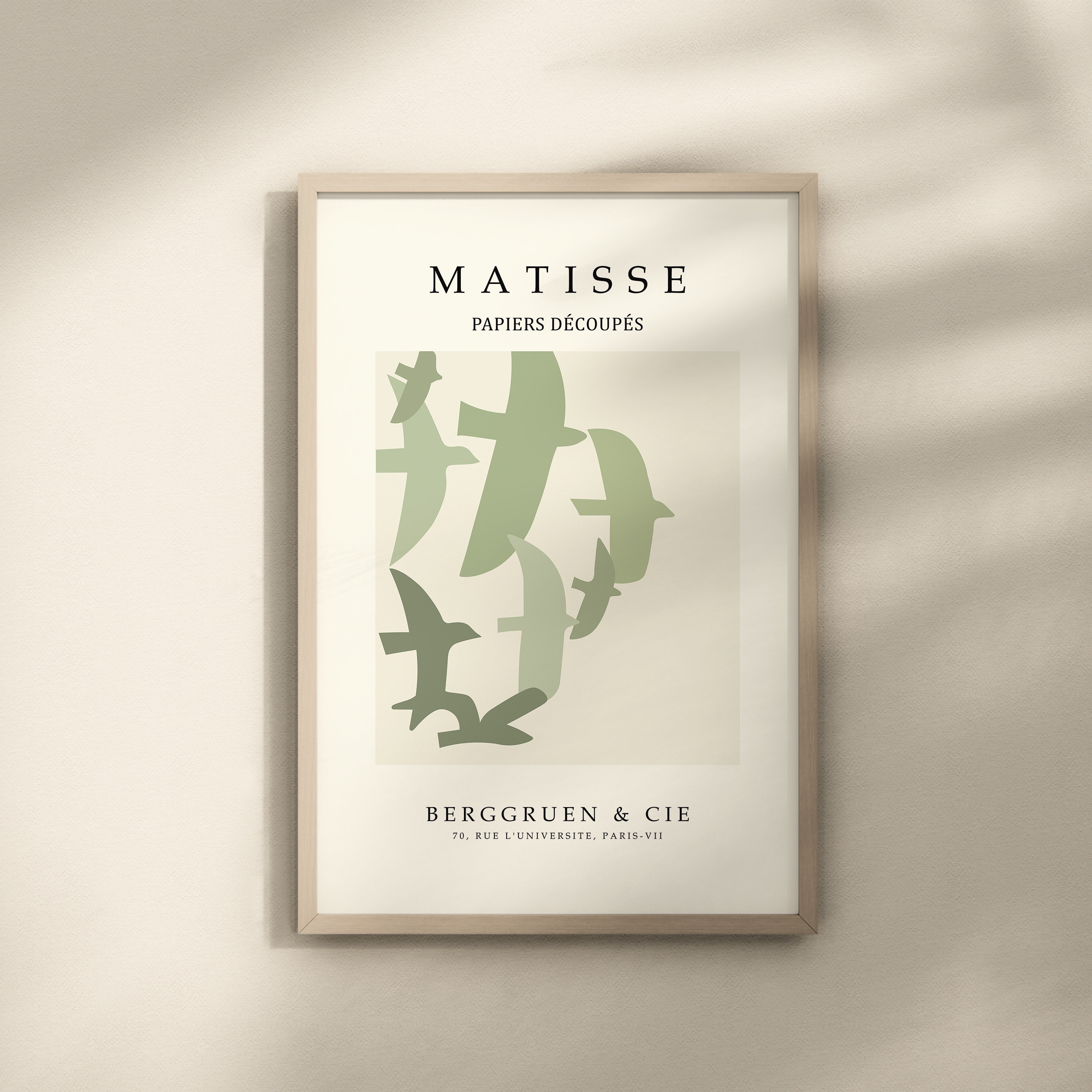 Matisse Bird Neutral Abstract Wall Art Print, Matisse Modern Gallery ...