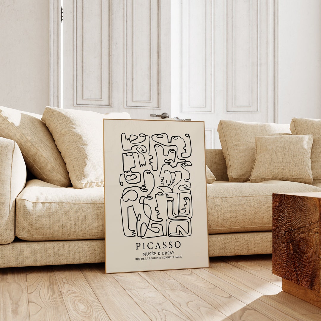 Picasso Poster Prints, Line Wall Art, Pop Surrealism Art, Modern ...