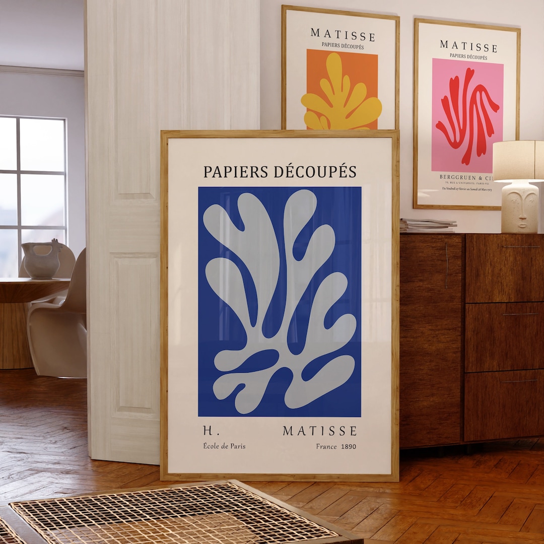 Blue Matisse Posters, Henri Matisse Wall Art, Digital Floral Painting ...