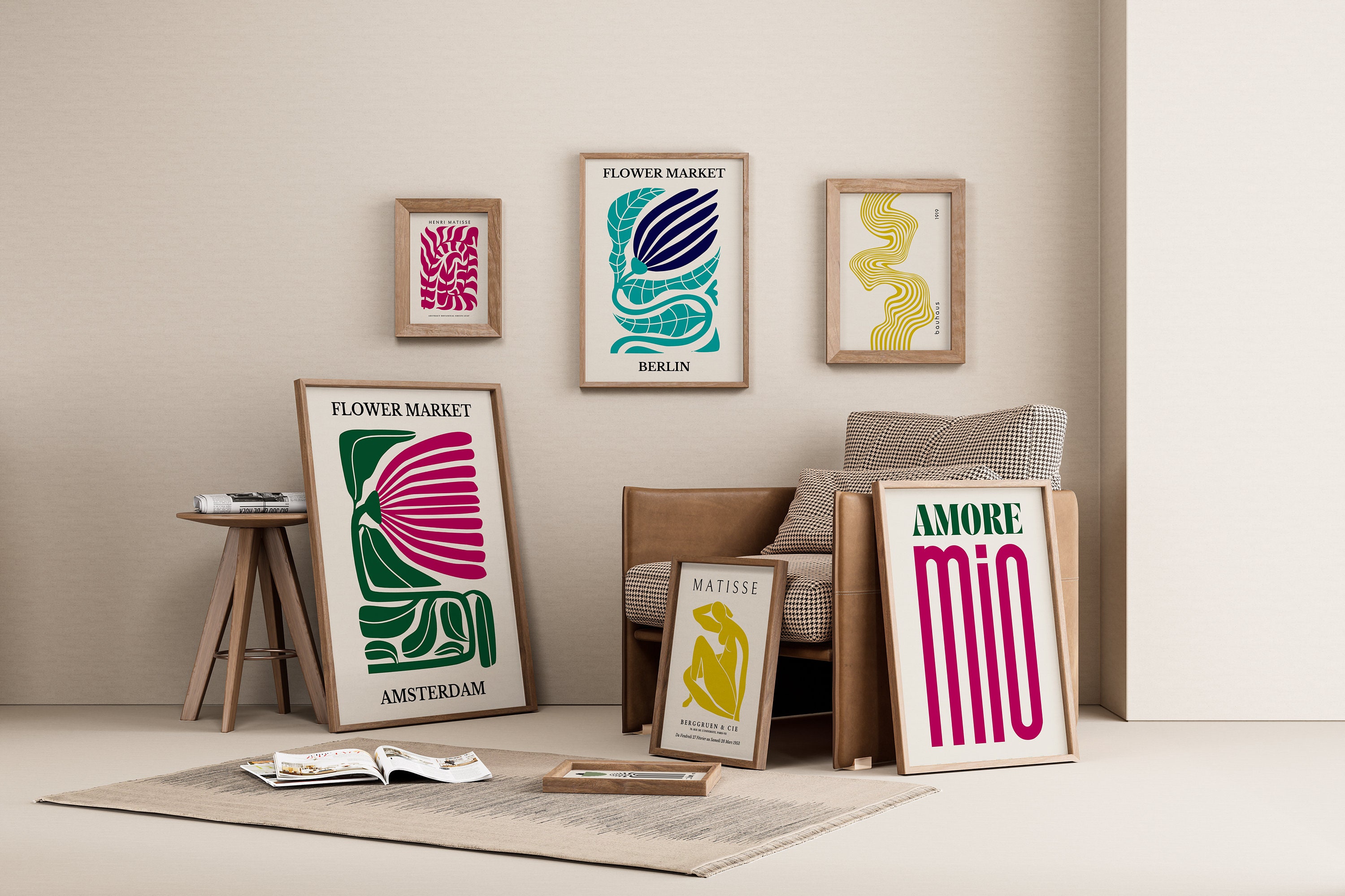 50+ Maximalist Gallery Wall Set Eclectic Artwall Set Boho Mega Bundle ...