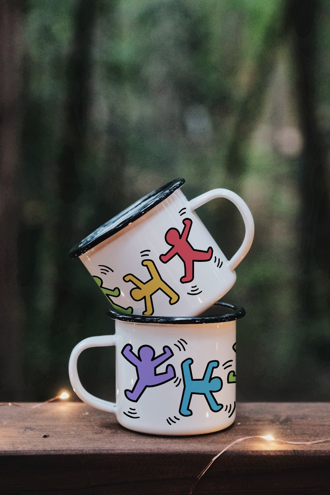 Keith Haring Art Mug Artful Enamel Mug Travel Art Print Keith Harring ...