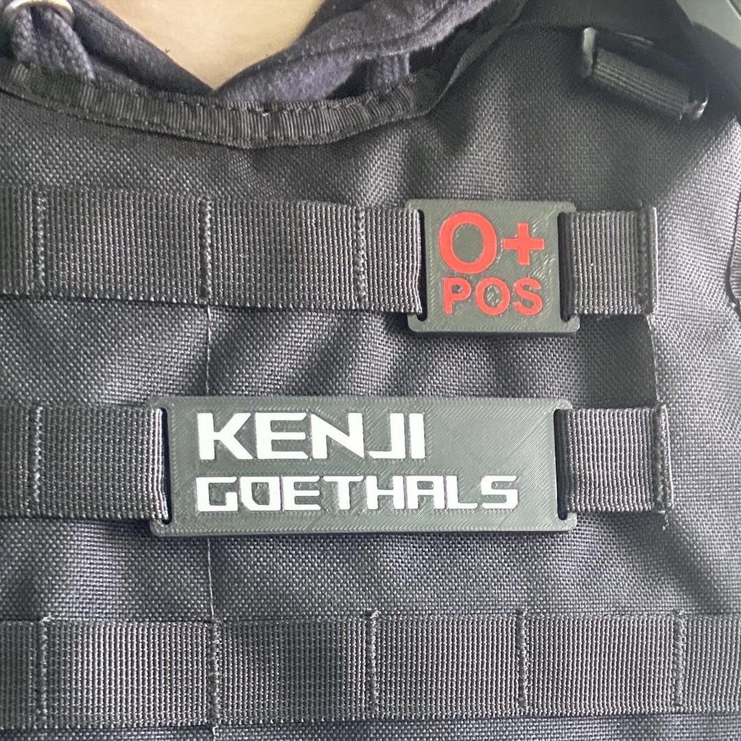 Personalized Molle Name Tags 3D Printed - Etsy