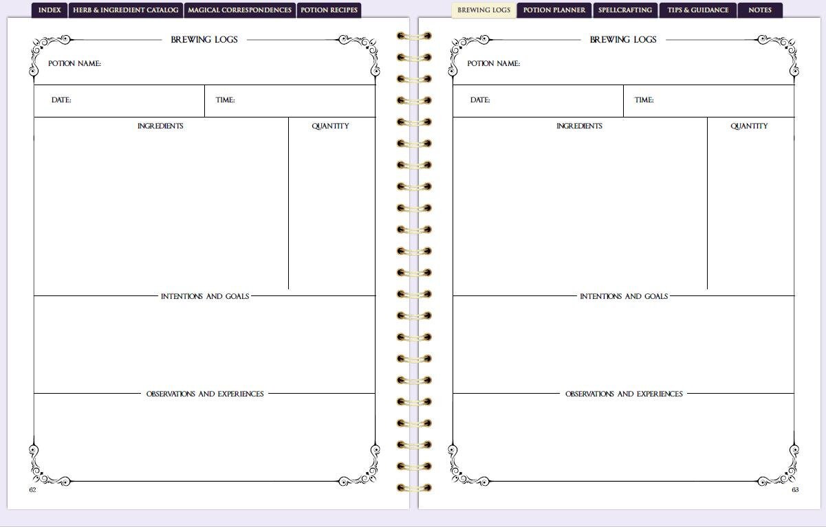 The Potion Maker's Handbook: A Journal of Mystical Brews Potion Making ...
