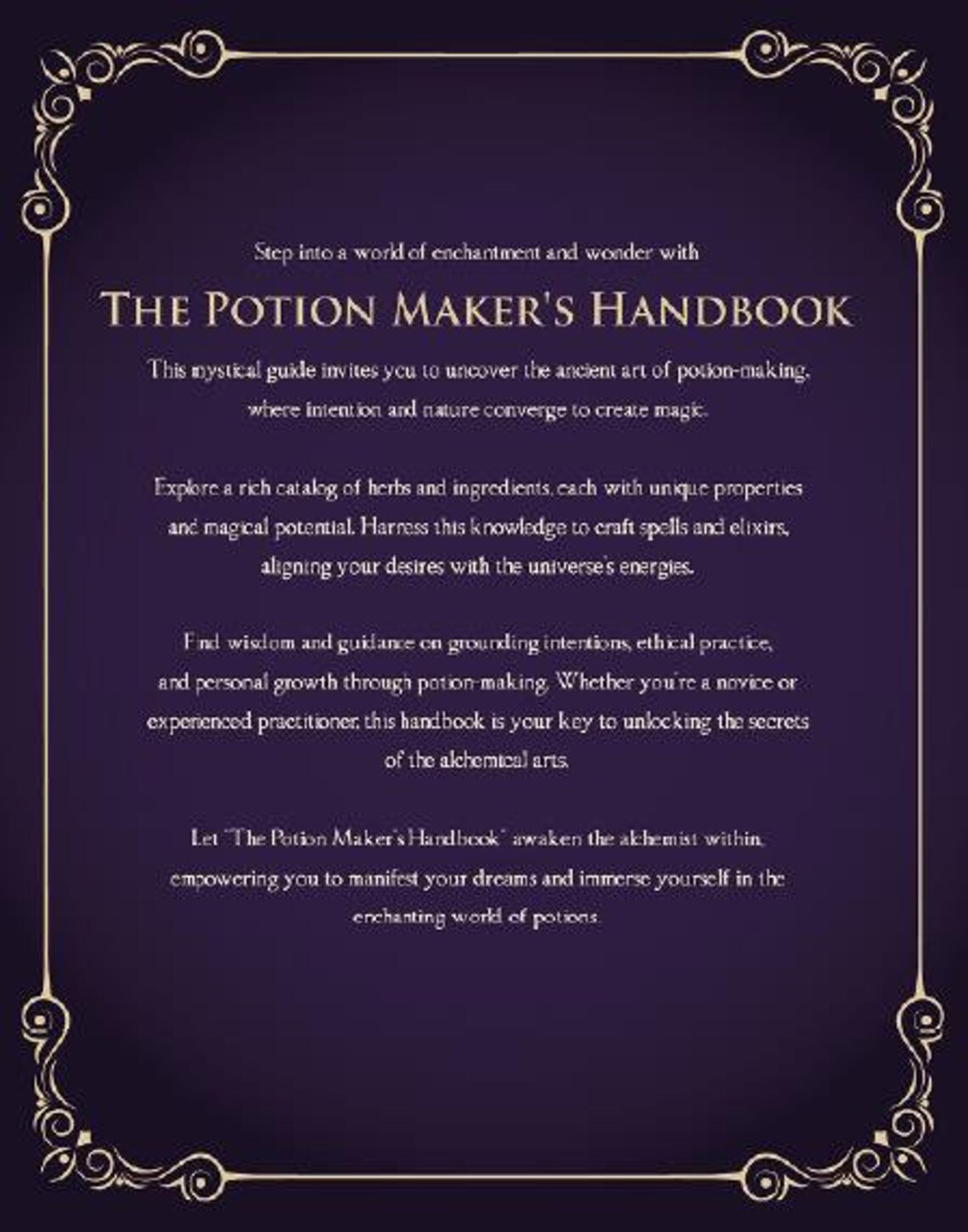 The Potion Maker's Handbook: A Journal of Mystical Brews Potion Making ...