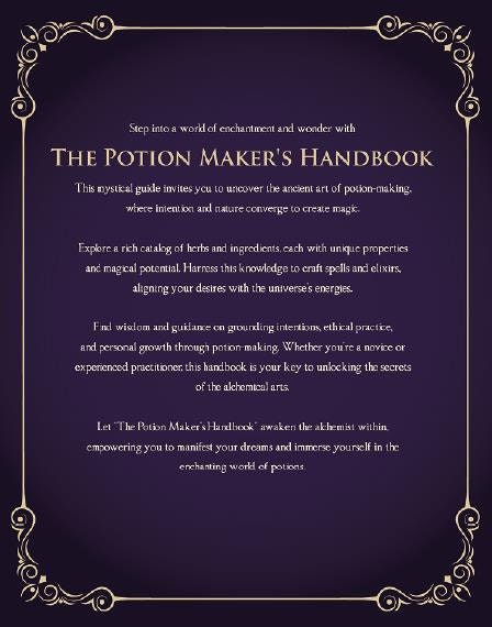 The Potion Maker's Handbook: A Journal of Mystical Brews Potion Making ...