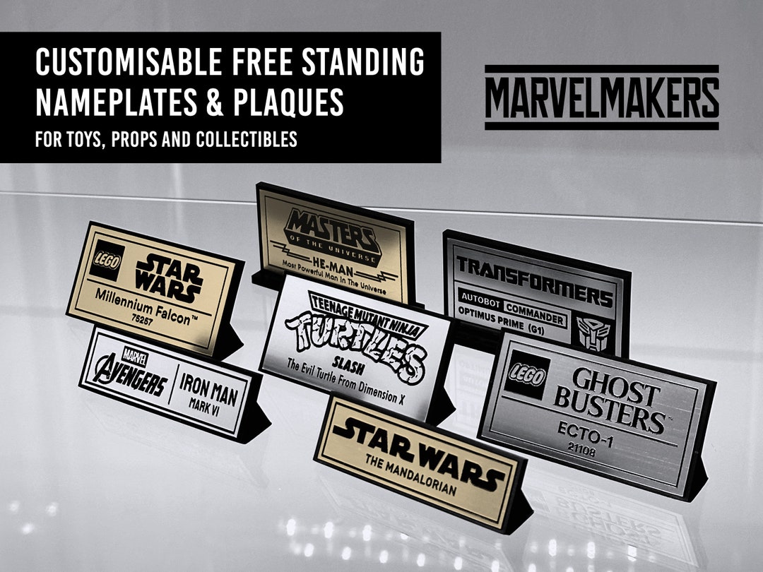 Custom Free Standing Name Plate Display Plaque for Action - Etsy