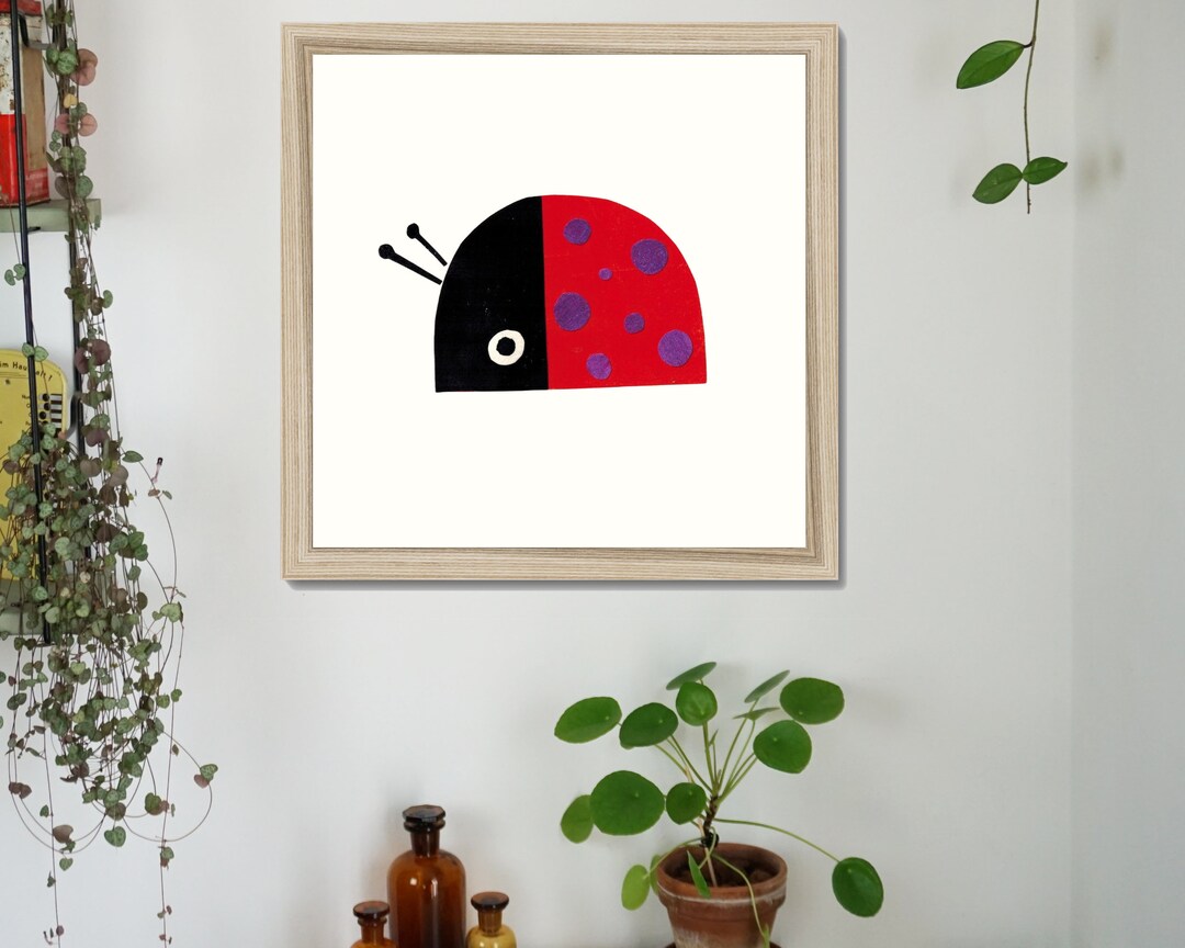 Framed Picture Ladybug / Box Frame Ash Giclée Print - Etsy