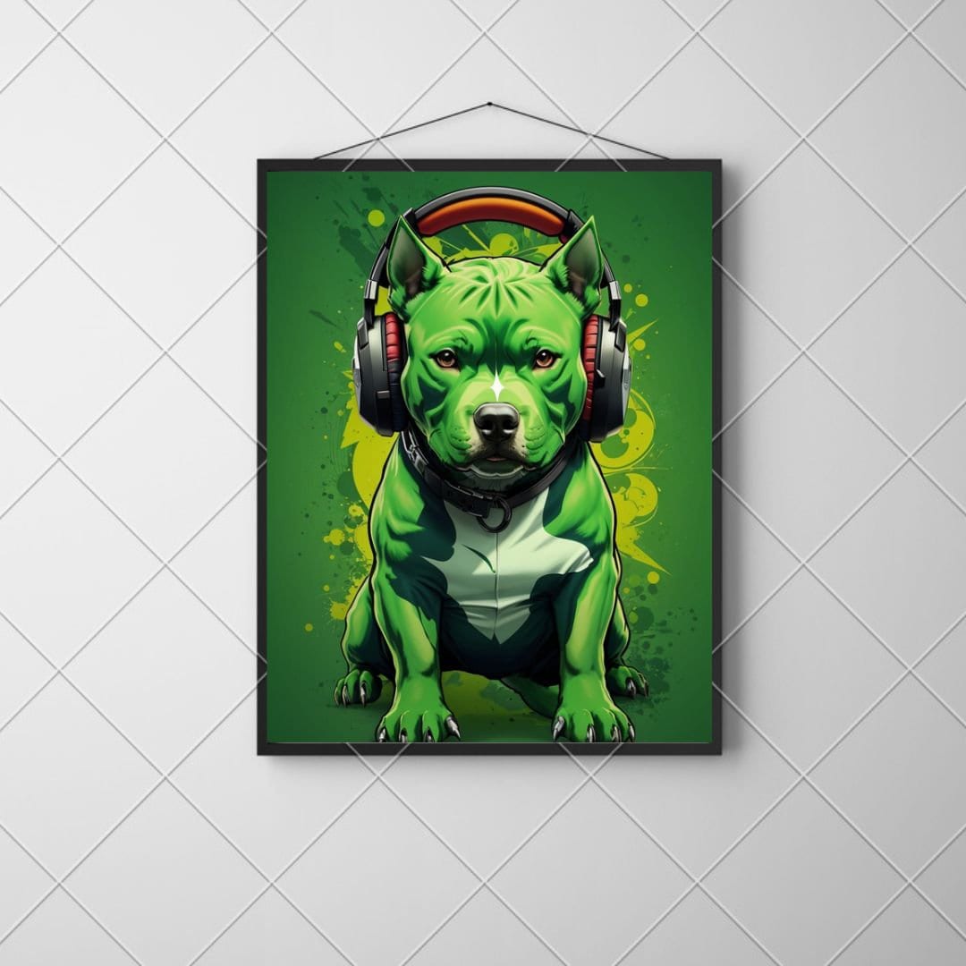 Green Dog Digital Wallpaper Printable Wallpaper Digital - Etsy