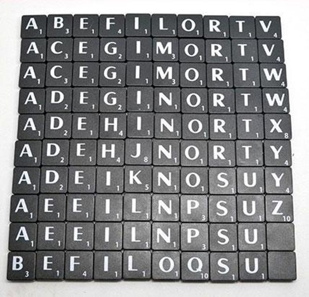 Individual Black Scrabble Tiles Letters and Numbers - Etsy