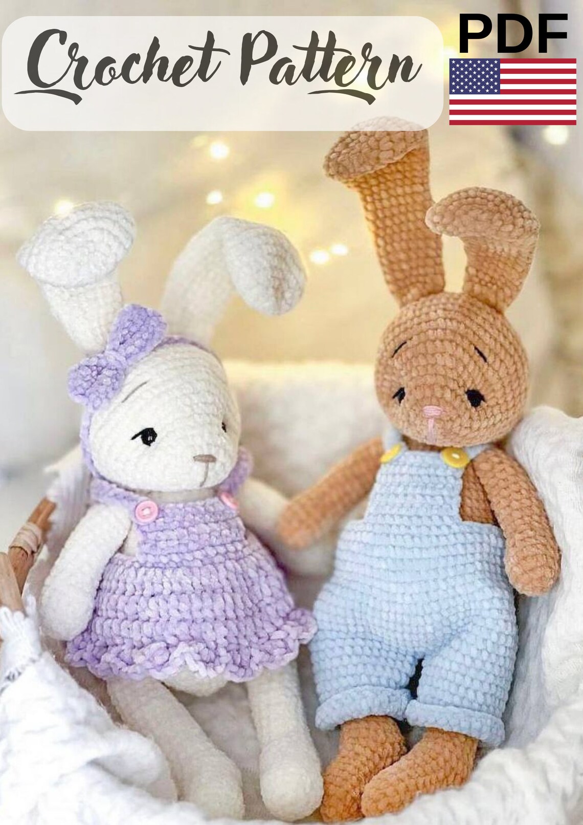 Crochet Pattern Rabbits Bunny - Etsy