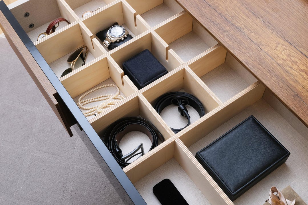 Adjustable Custom Drawer Organizer – Birch Plywood Drawer Organizer ...