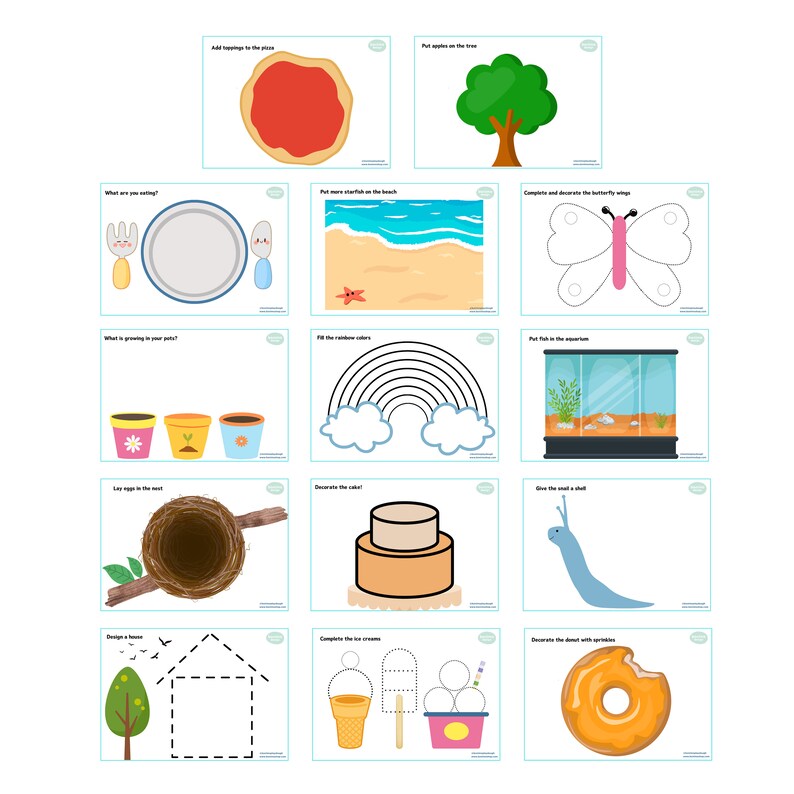 Play Dough Mats Toddler Printable Activities Playdough Mats Homeschool ...